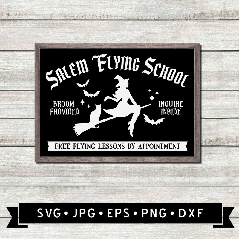 Witch Flying Svg - Etsy