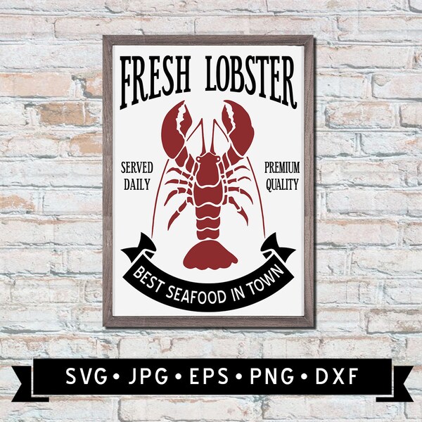 Sign Lobster Svg - Etsy Canada