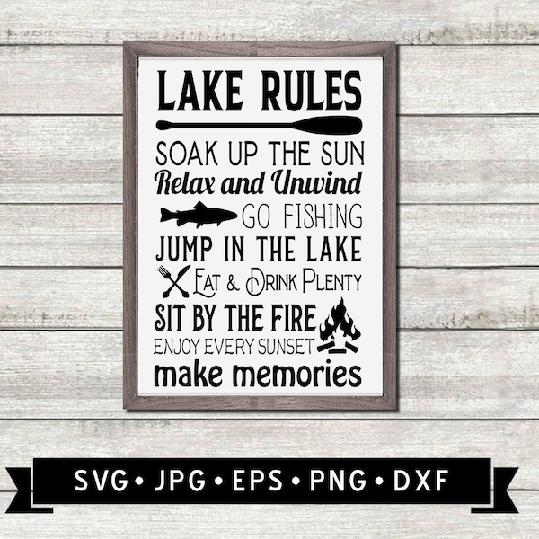 Lake Sign - Etsy