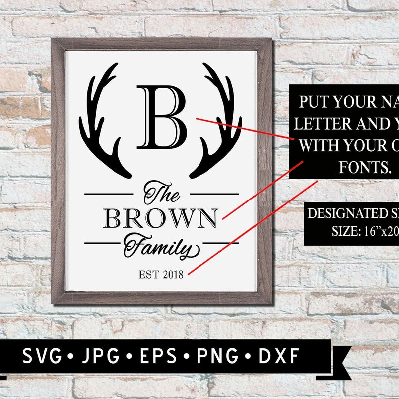 Deer Monogram Svg - Etsy