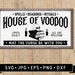 House of Voodoo Sign SVG, Funny Halloween Sign SVG, Halloween Printable ...