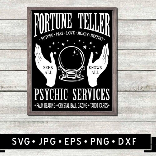 Fortune Teller Sign SVG Psychic Services SVG Vintage - Etsy