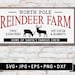 North Pole Reindeer Farm Sign SVG, Vintage Farmhouse Christmas Sign ...