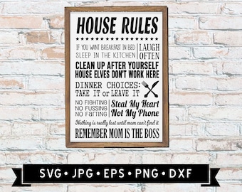 House Rules Sign - Etsy
