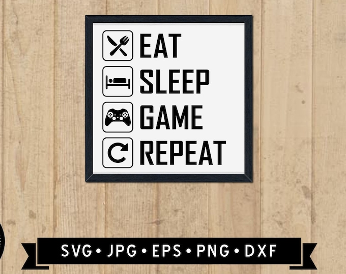 Game Room SVG, Work Hard, Play Harder, Game Room Wall Decor, Gamer Gift ...