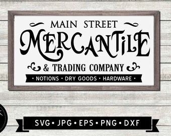 Vintage Mercantile Sign - Etsy