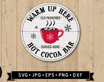 Round Hot Cocoa Svg - Etsy