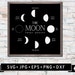 The Lunar Phases Sign SVG, Lunar Eclipse Graphic, Moon Eclipse, Moon ...