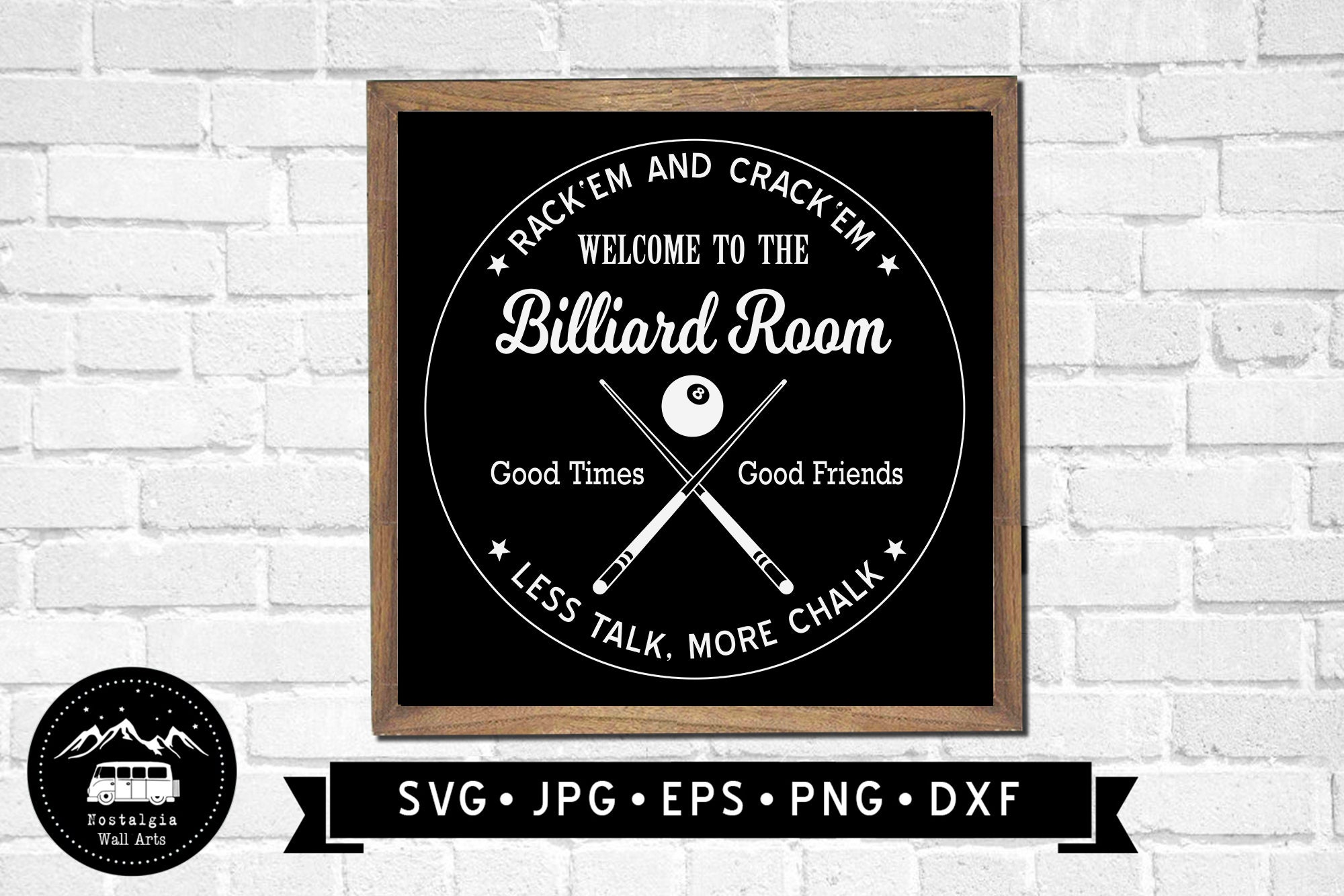 Welcome to the Billiard Room Sign SVG, Round Billiard Sign, Pool Hall ...