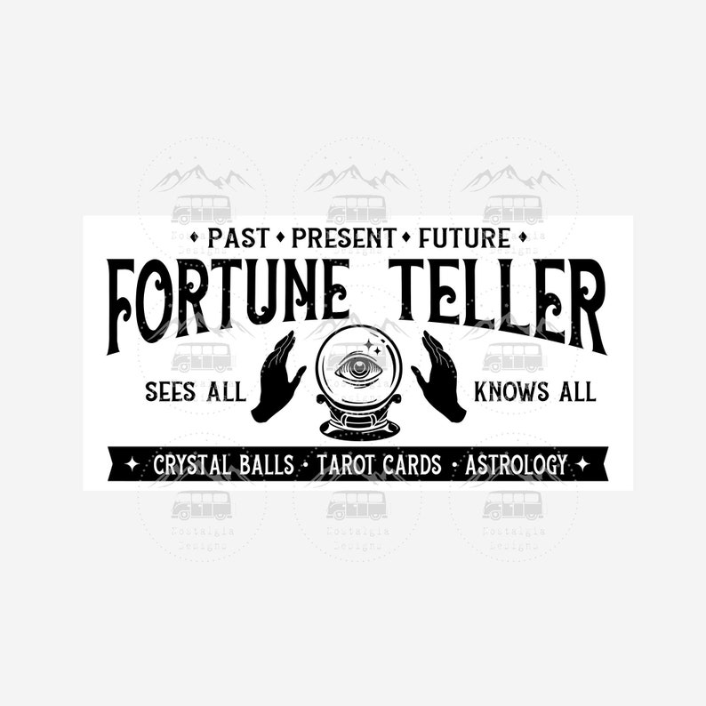 Halloween Fortune Teller Sign SVG, Halloween Sign DIY, Halloween ...