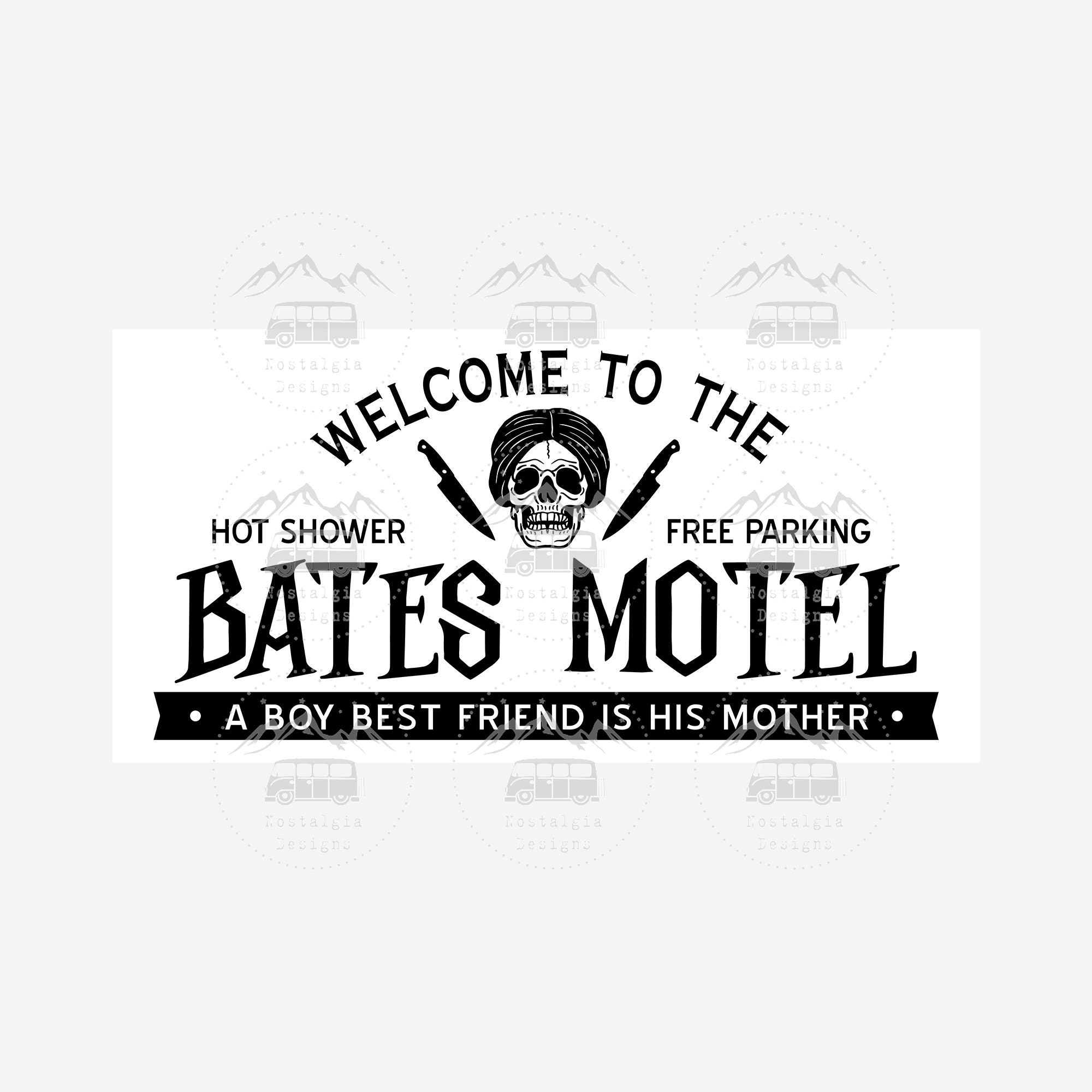 Welcome to Bates Motel SVG, Funny Halloween Sign, Psycho SVG, Horror ...