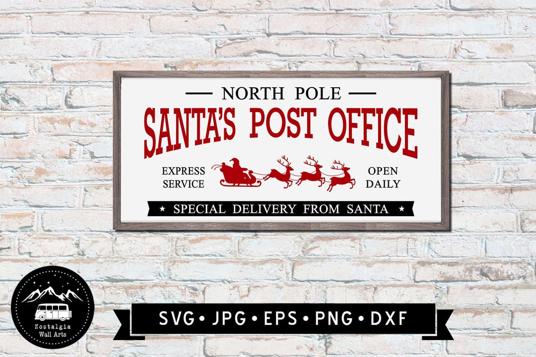 North Pole Santa Post Office SVG, Funny Christmas Sign, Special ...
