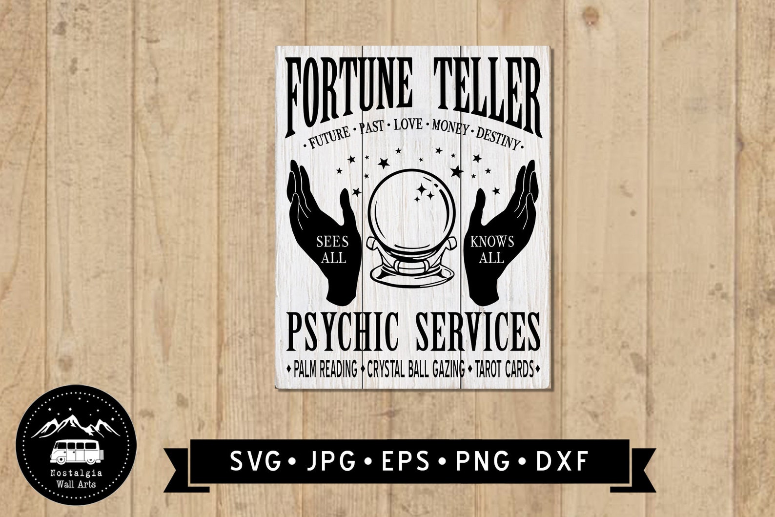 Fortune Teller Sign SVG Psychic Services SVG Vintage - Etsy