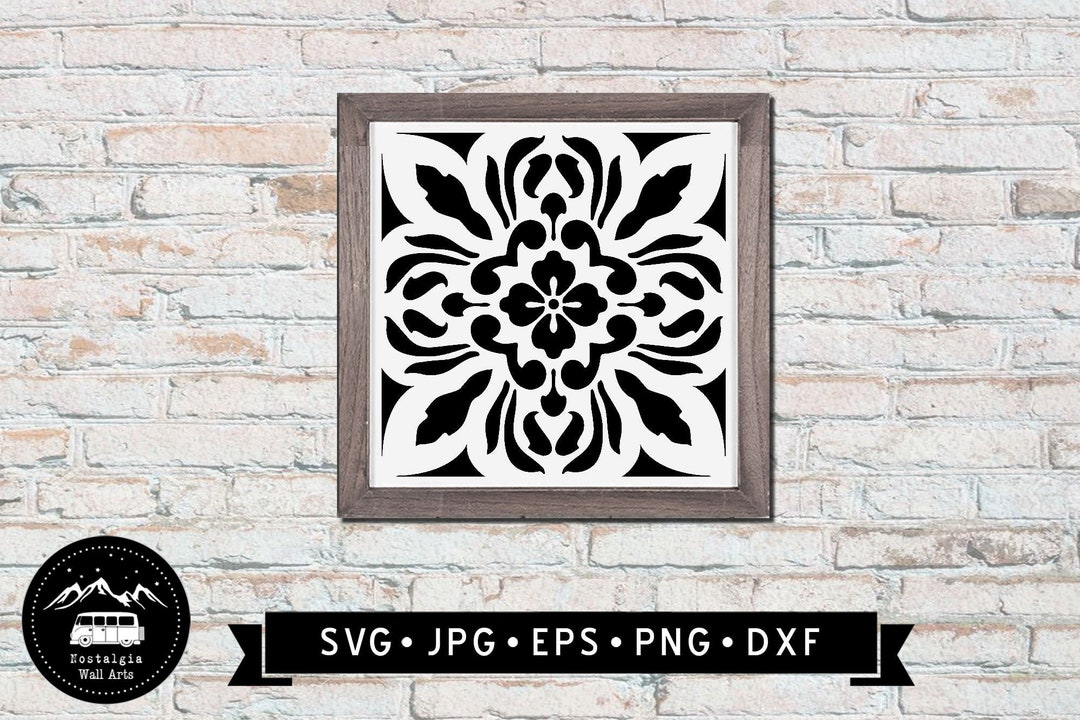 Moroccan Tile Pattern SVG, Farmhouse Tile SVG, Pillow Designs ...