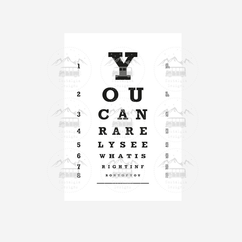 Eye Chart SVG Vision Test You Can Rarely See What is Right | Etsy