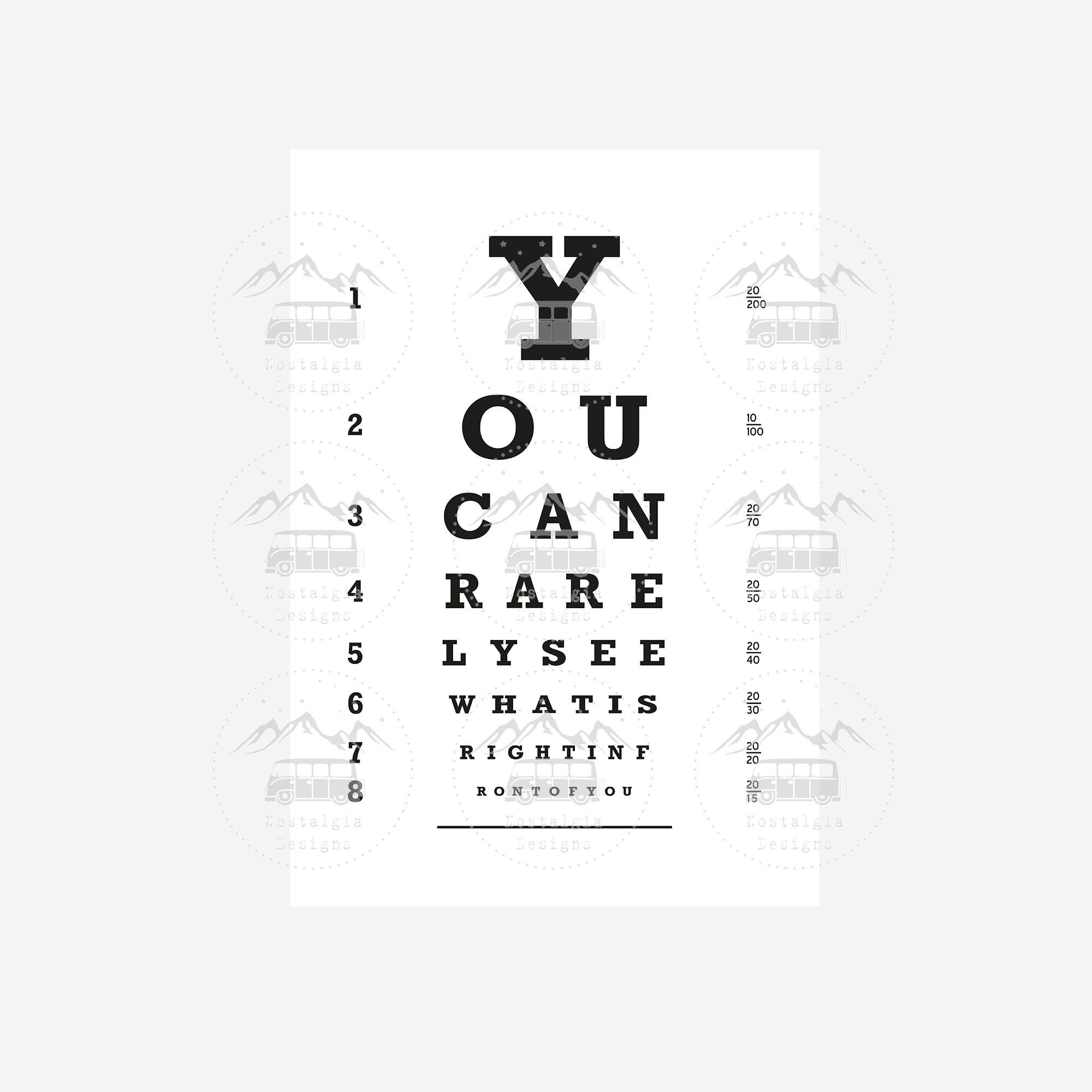 Eye Chart SVG Vision Test You Can Rarely See What is Right | Etsy