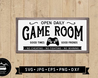 Game Over Sign SVG, Gamer Sign SVG, Funny Game Room Printable File ...