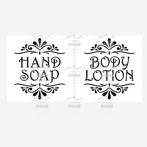 Vintage Hand Soap, Body Lotion Labels SVG, Decal, Labels, Vintage ...