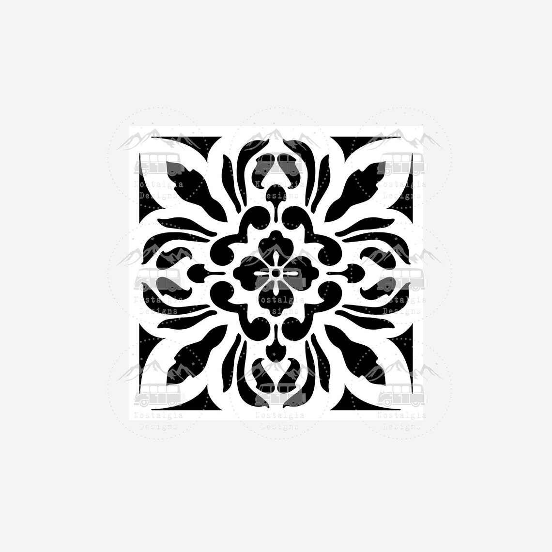 Moroccan Tile Pattern SVG, Farmhouse Tile SVG, Pillow Designs ...