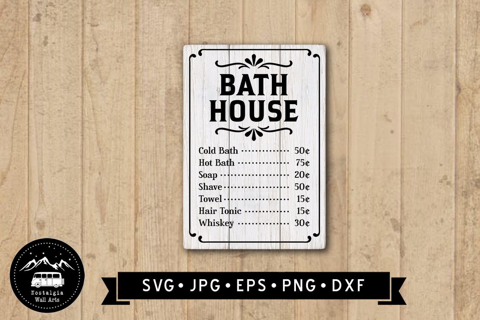 Vintage Bath House Sign SVG Bath House Menu SVG Funny - Etsy