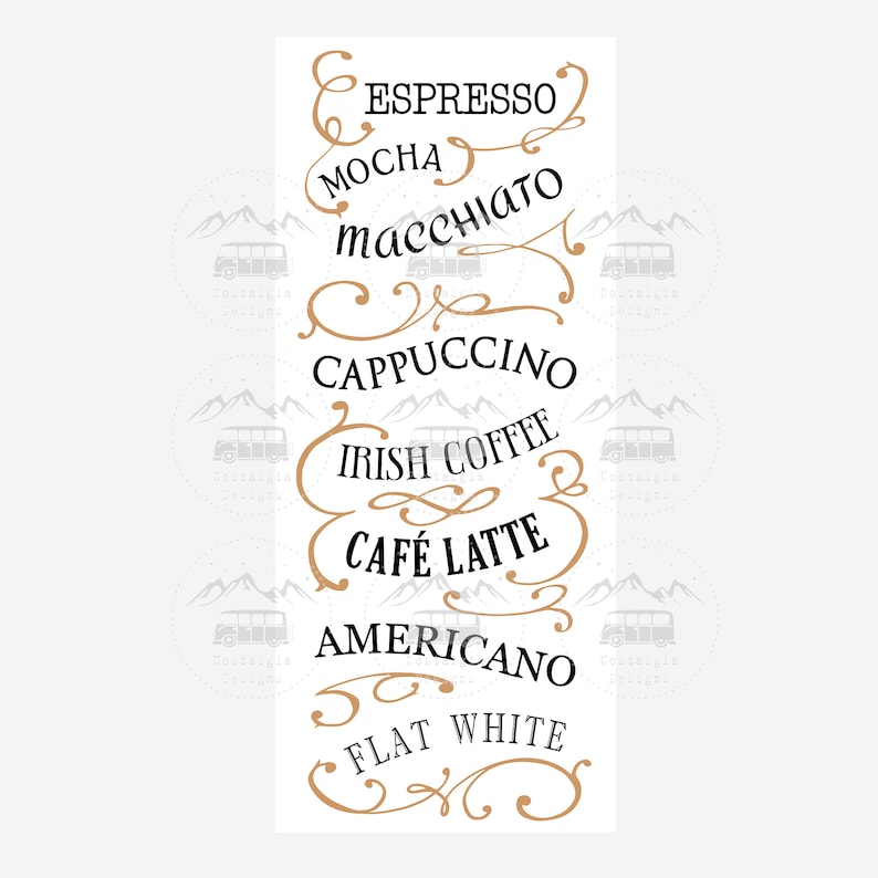 Coffee Name Wall Sign SVG Coffee Art Svg Vintage Coffee | Etsy