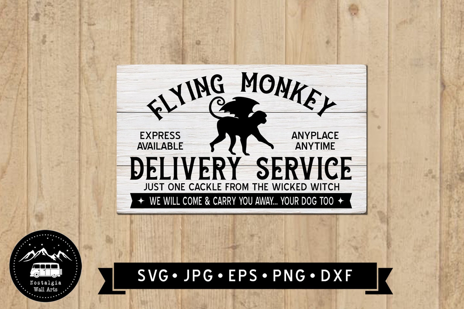 Flying Monkey Delivery Service SVG Hallowwen Sign DIY - Etsy