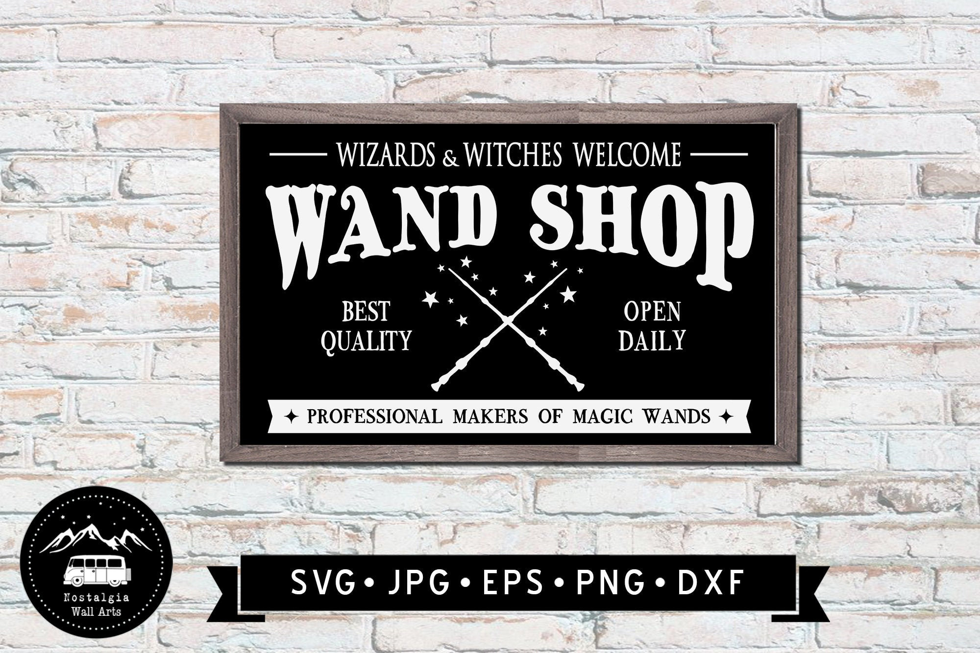 Wand Shop Sign SVG Funny Halloween Sign Wizards and Witches | Etsy