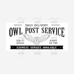 Owl Post Service Sign SVG, Halloween Wall Sign, Rustic Halloween Sign ...