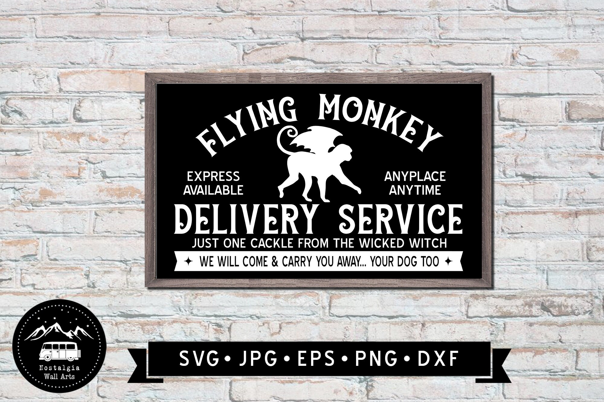 Flying Monkey Delivery Service SVG Hallowwen Sign DIY - Etsy