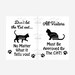 Funny Cat Rules SVG (2 Designs), Funny Pet Sign Svg, Don't Let the Cat ...