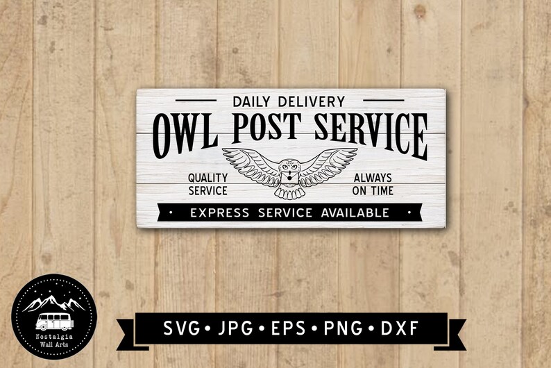 Owl Post Service Sign SVG Halloween Wall Sign Rustic - Etsy