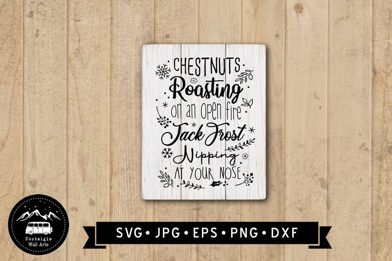 Chestnuts Roasting on an Open Air SVG Sign, Funny Christmas Sign ...