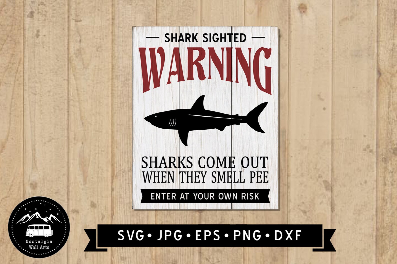 Shark Warning Sign SVG, Funny Pool Sign DIY, Beach Sign SVG, Pool Sign ...