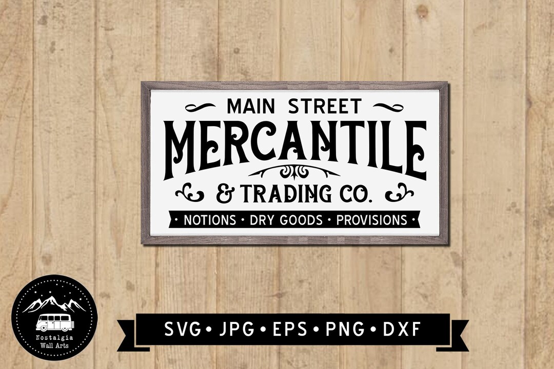 Mercantile and Trading Co Sign SVG, Groceries Store Sign, Mercantile ...