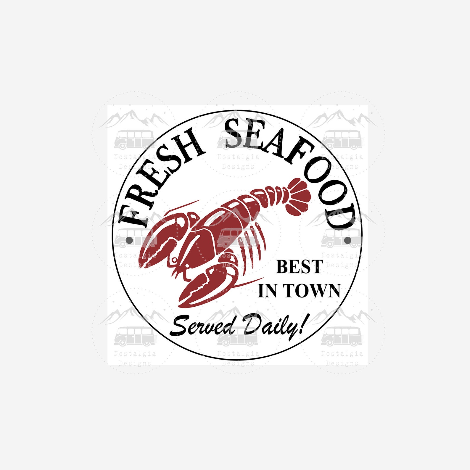 Fresh Seafood SVG, Seafood Wall Art Svg, Vintage Lobster Sign Svg ...
