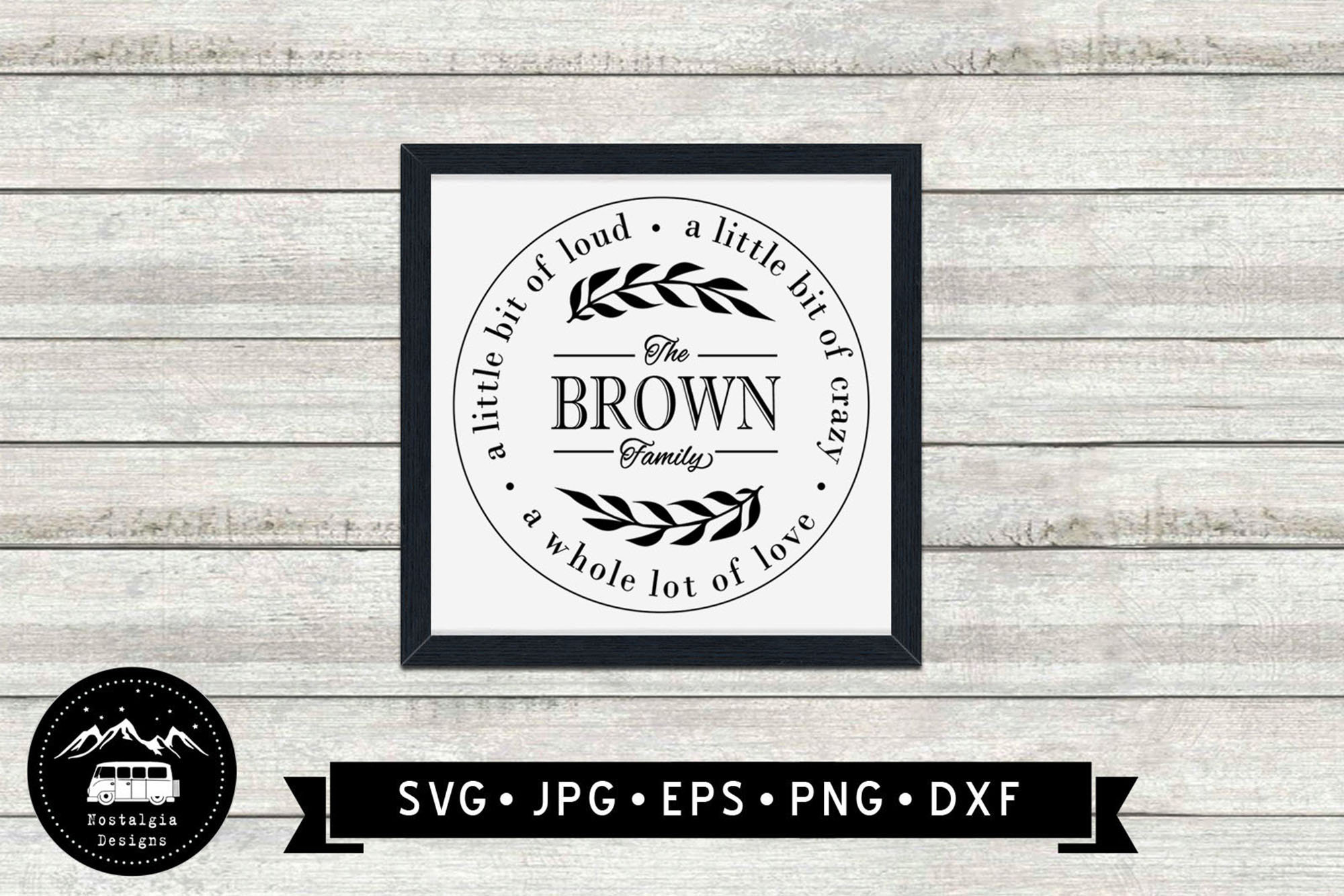 Customizable Family Name Sign SVG Round Family Sign SVG - Etsy