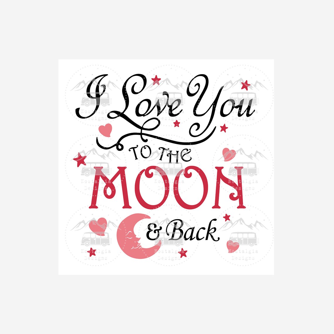 I Love You to the Moon and Back Sign SVG, Valentine's Day Sign SVG ...
