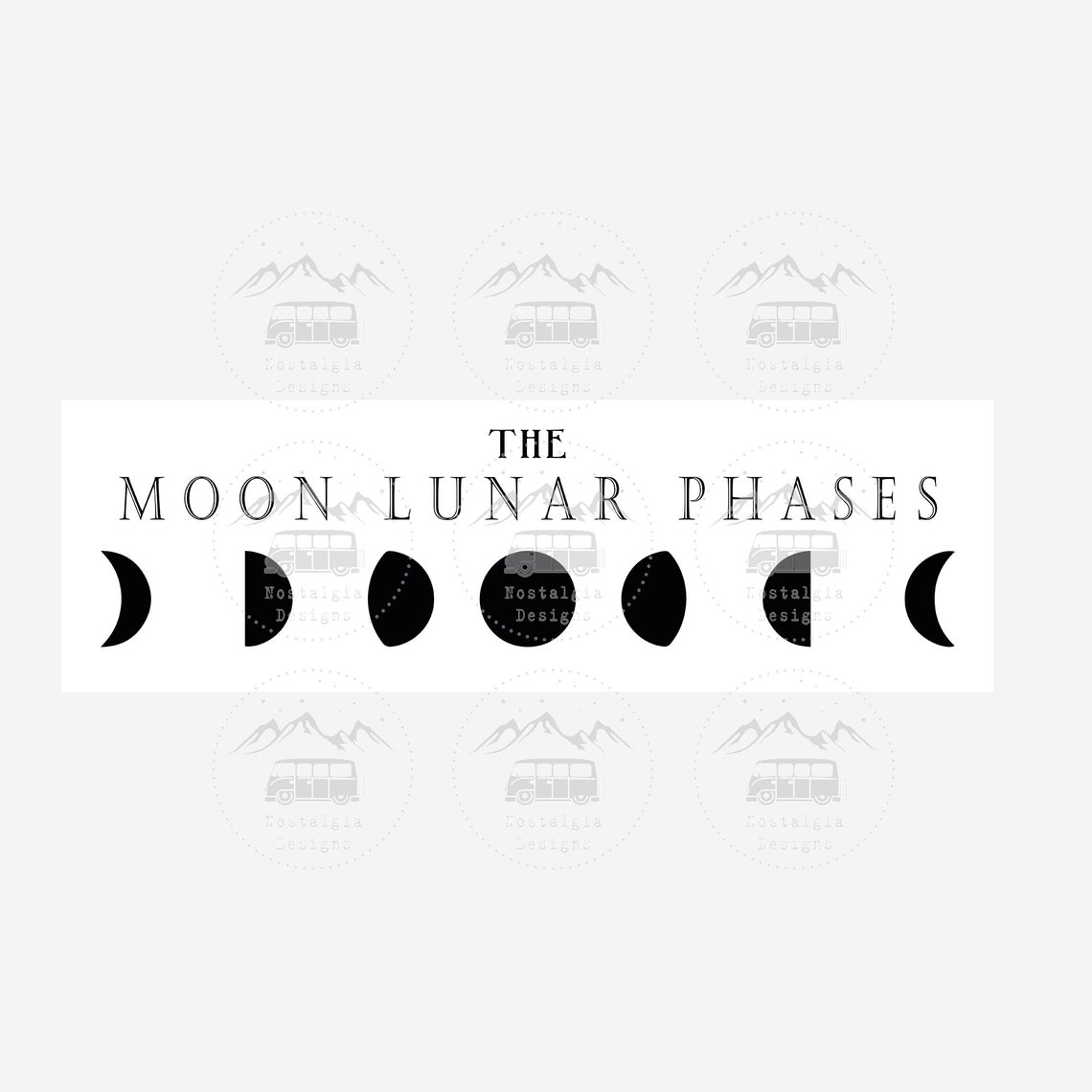 The Lunar Phases Sign SVG, Lunar Eclipse Graphic, Moon Eclipse, Moon ...