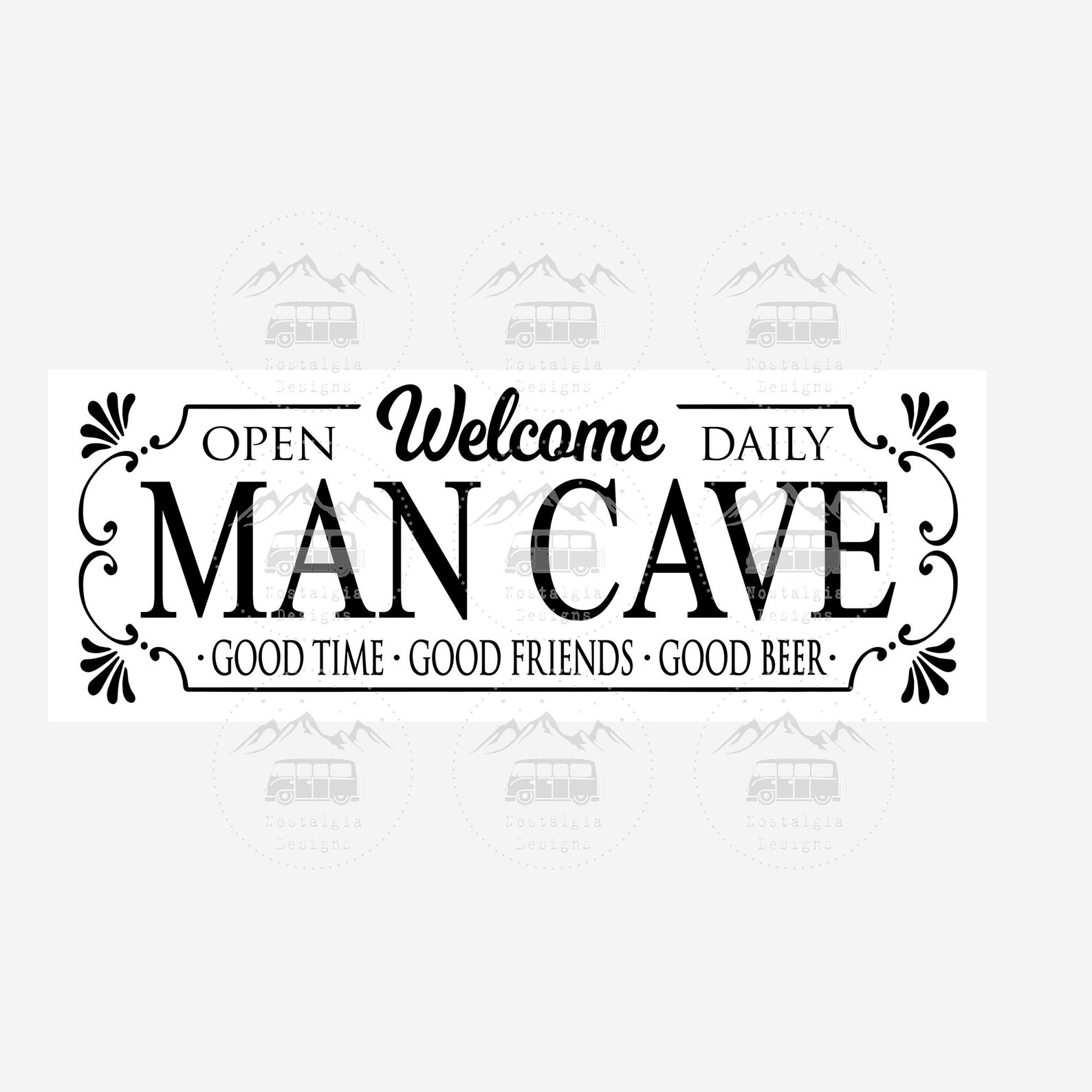 Welcome Man Cave Sign SVG Vintage Farmhouse Sign Svg Gift - Etsy