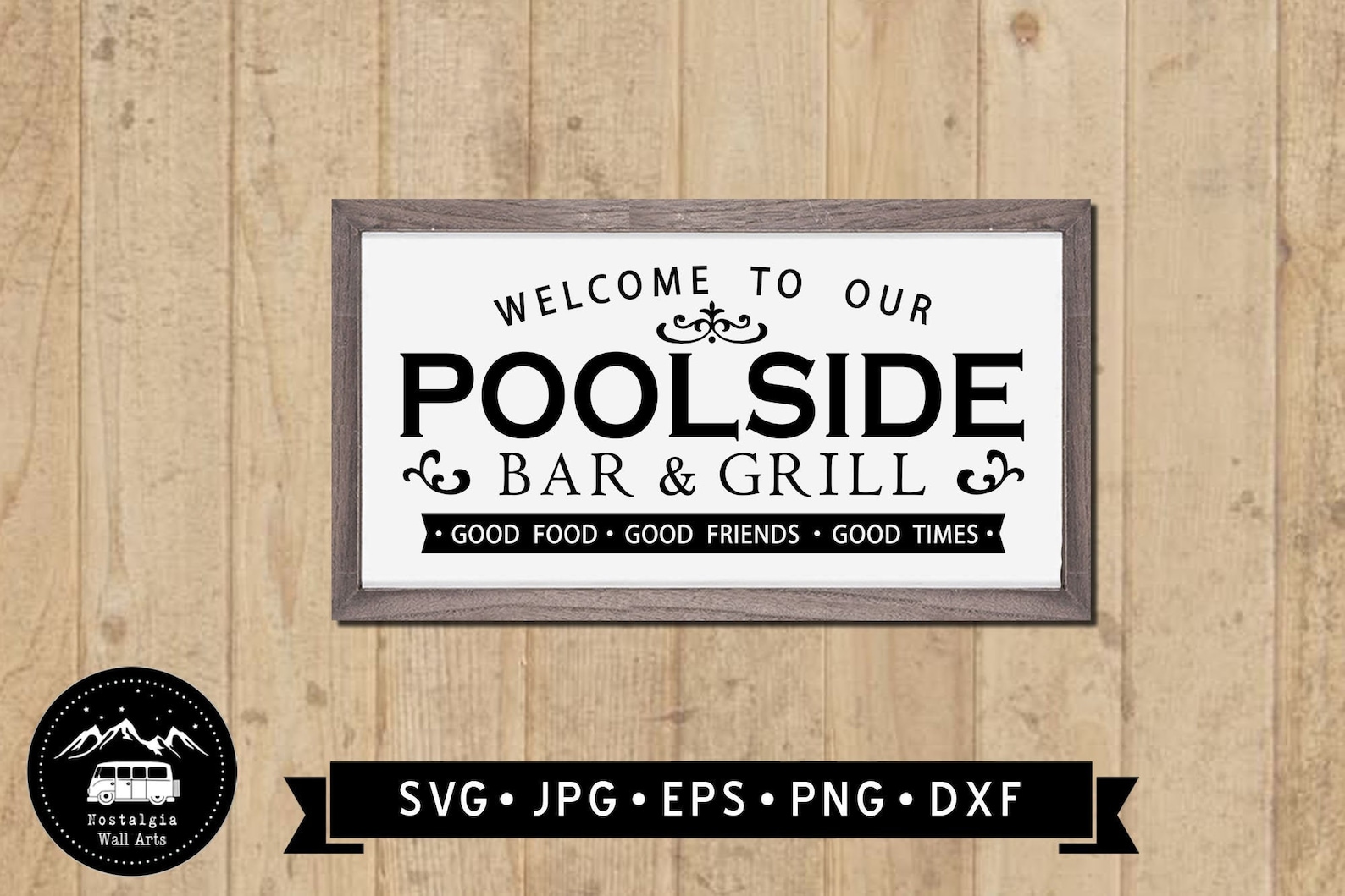 Welcome to Our Poolside Wall Sign SVG Bar and Grill SVG - Etsy