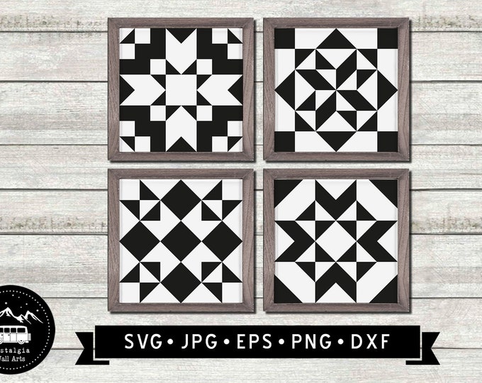 16 Quilt Blocks SVG Bundle Printable JPG Files - Etsy