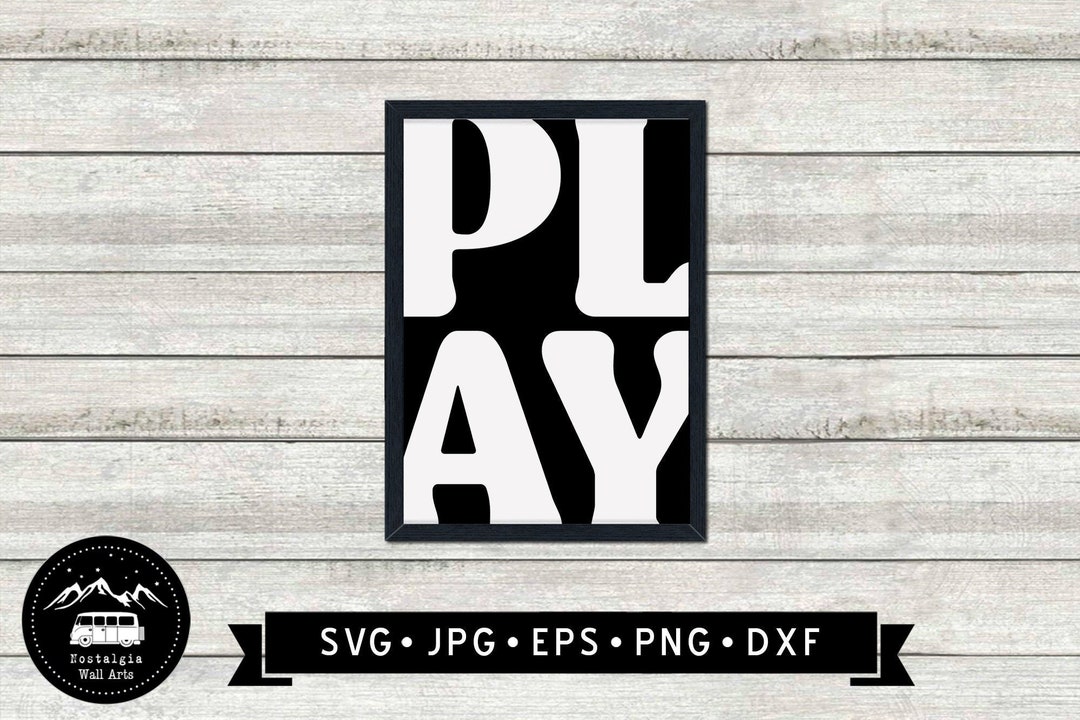 Play Sign SVG, Playroom Sign SVG, Playroom Wall Decor, Gamer Gift, Game ...