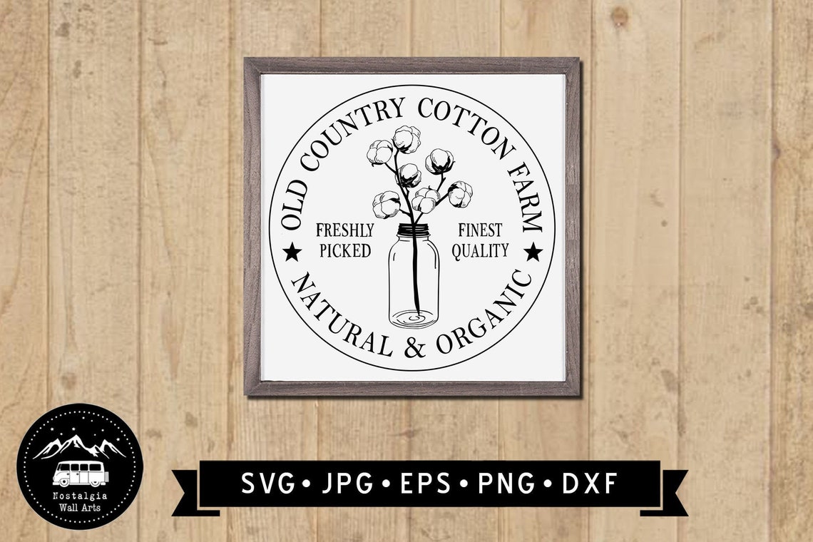 Old Country Cotton Farm SVG Round Farmhouse Wall Sign Svg - Etsy