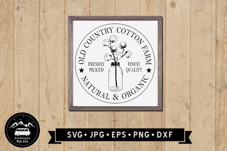 Old Country Cotton Farm SVG Round Farmhouse Wall Sign Svg - Etsy