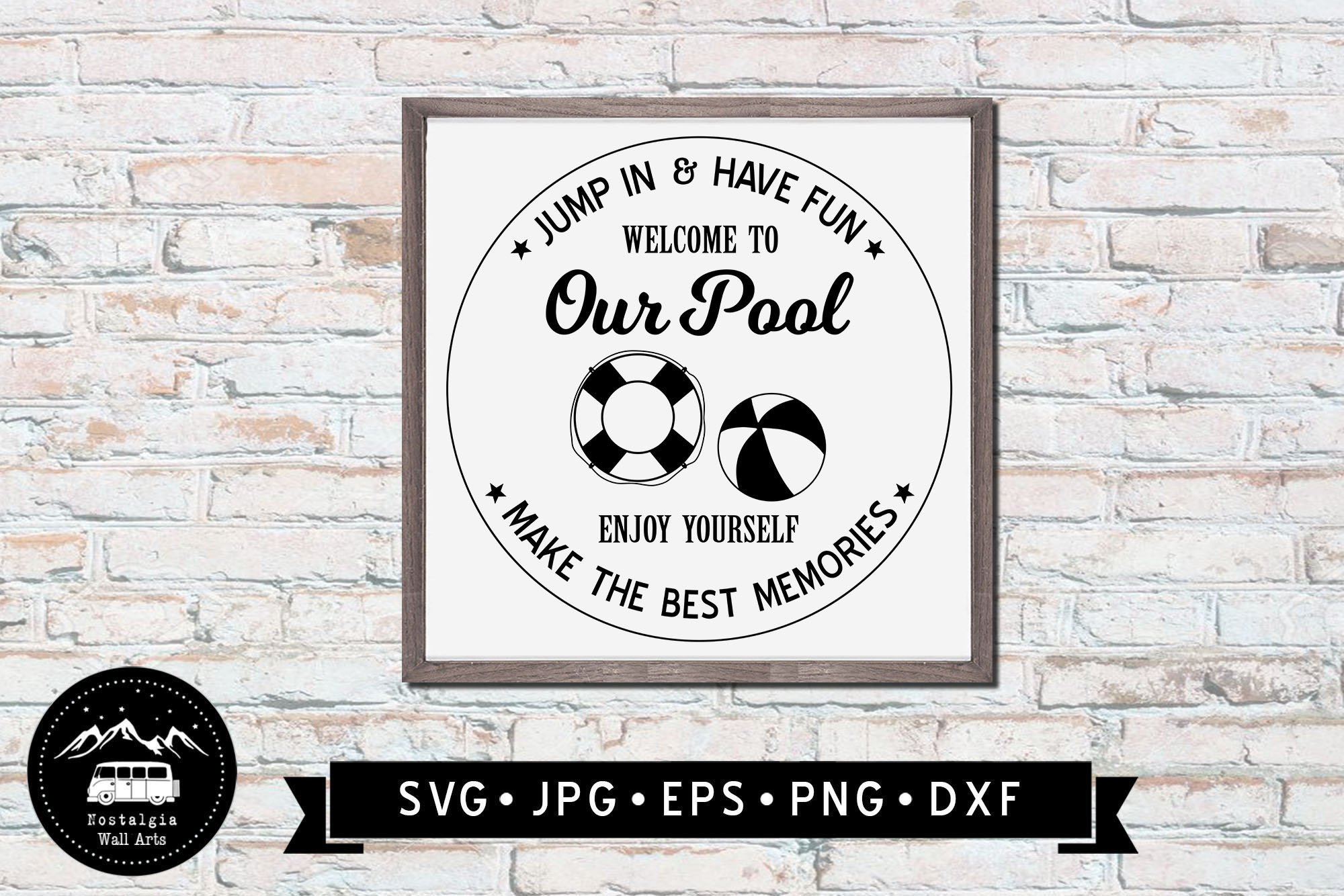 Welcome to Our Pool Sign SVG Jump in and Have Fun SVG - Etsy