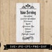 The Hobbit Now Serving Sign SVG, Funny Menu Sign SVG, Second Breakfast ...