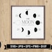 The Lunar Phases Sign SVG, Lunar Eclipse Graphic, Moon Eclipse, Moon ...