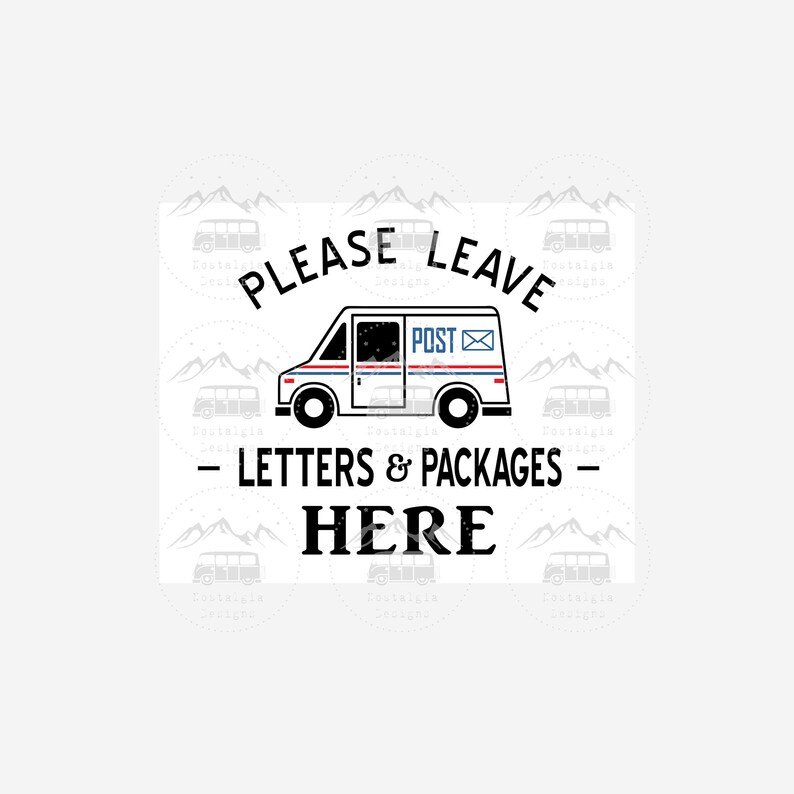 Please Leave Letters and Packages Here Sign SVG Vintage Mail | Etsy