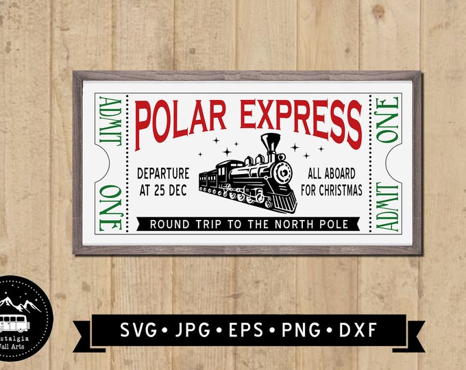 Polar Express Ticket Sign Digital File (PSD + Other Files) - Etsy