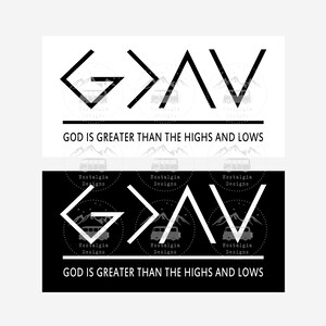 God is Greater Than the Highs and Lows SVG, Wall Art Svg, Vintage Sign ...